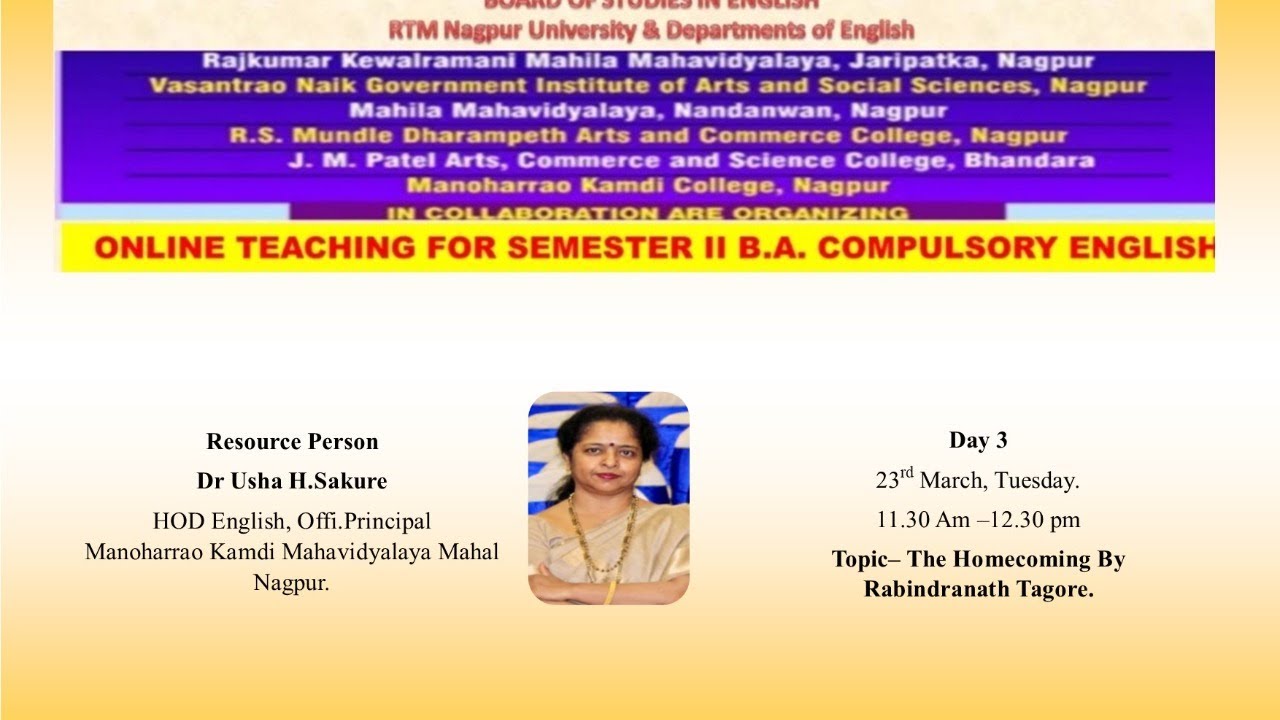 Online UG Classes Compulsory English. SEM II - YouTube