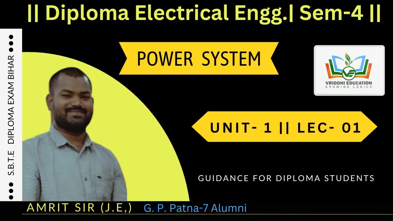 Lec-01 || Electrical engineering || 4th Sem || Power system || Amrit ...