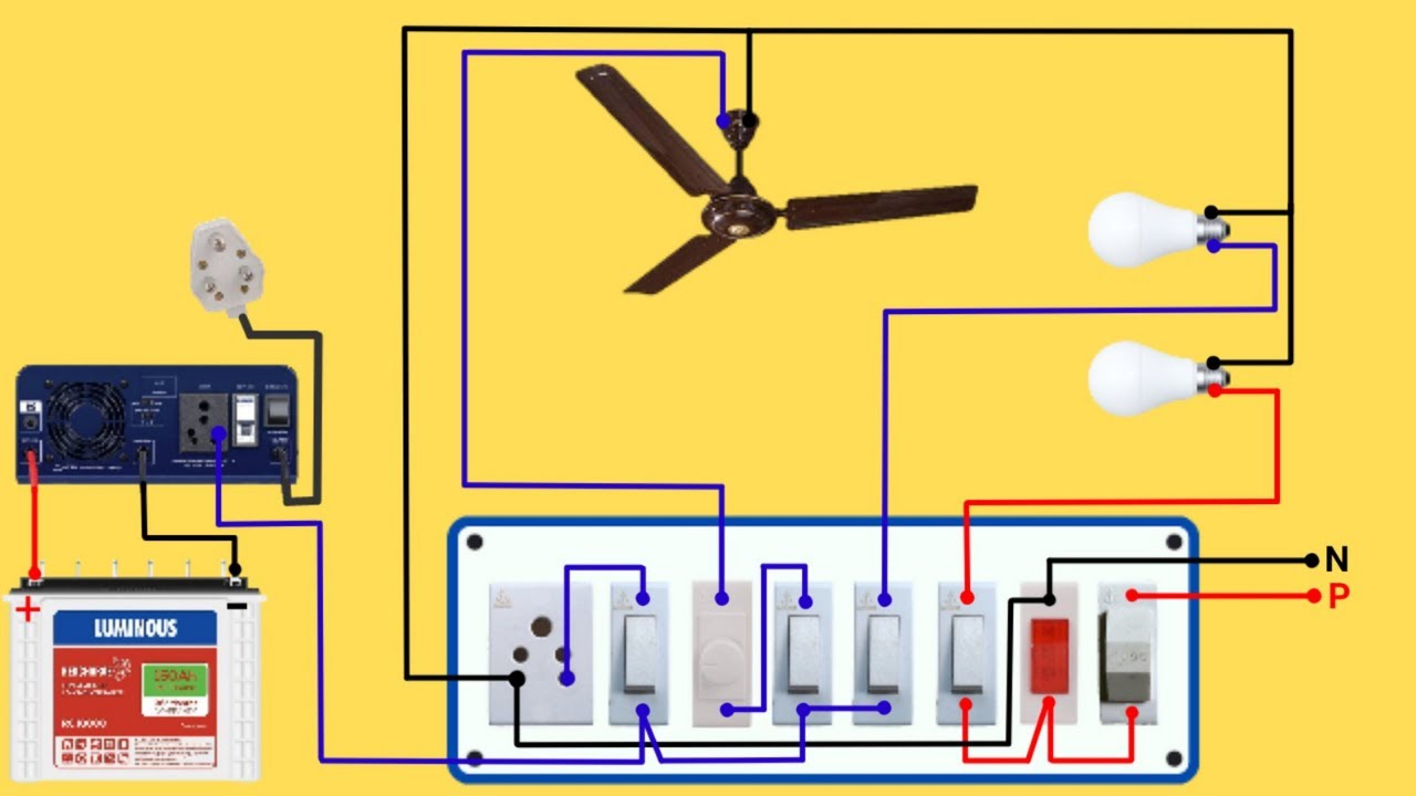 Inverter Wiring in Board - How to Connect an Inverter to a Switch Board ...