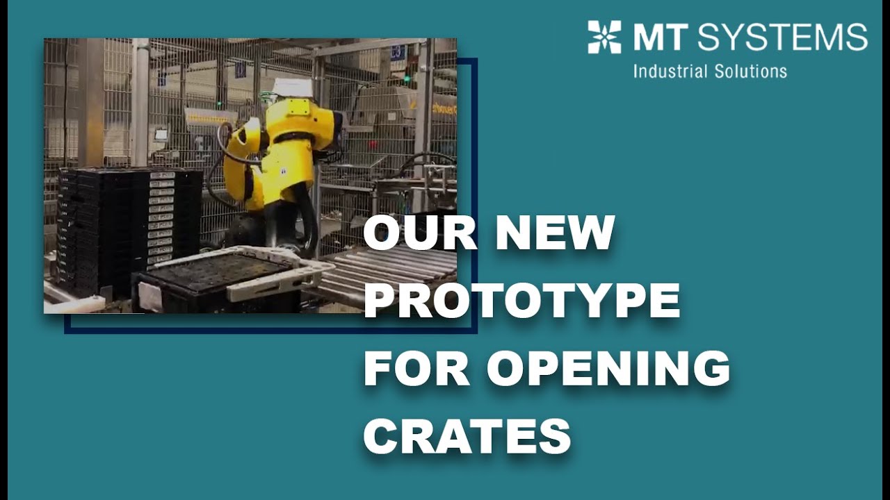 Our new prototype for opening crates! - YouTube