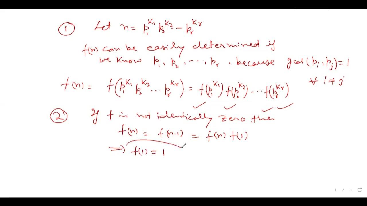 Multiplicative Functions - YouTube
