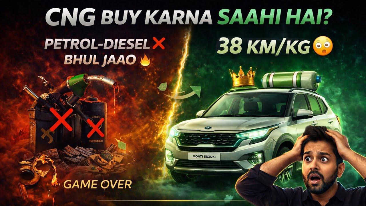 CNG Car Lena Sahi Hai? 😳 38 KM/KG Truth | Petrol-Diesel Ka Game Over ...