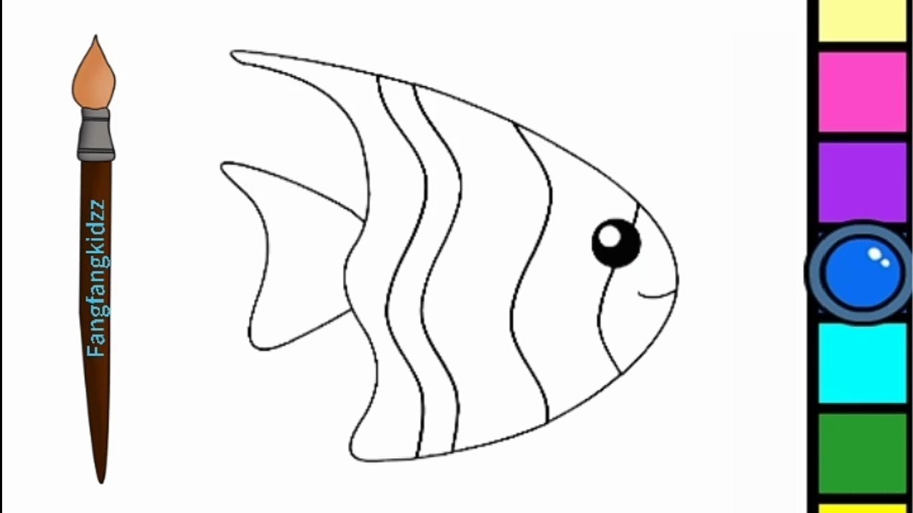 Let's color the sea animals |Learn to recognize the names of marine ...