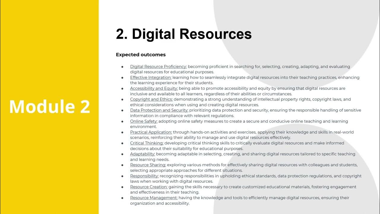 PLACEDU Social Digital Training Module 2, Digital Resources - YouTube