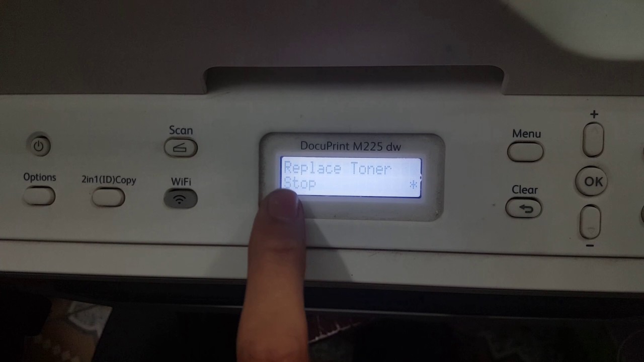 Sửa lỗi mãy in fuji xerox M22 DW báo lỗi Replace Toner Open the front ...