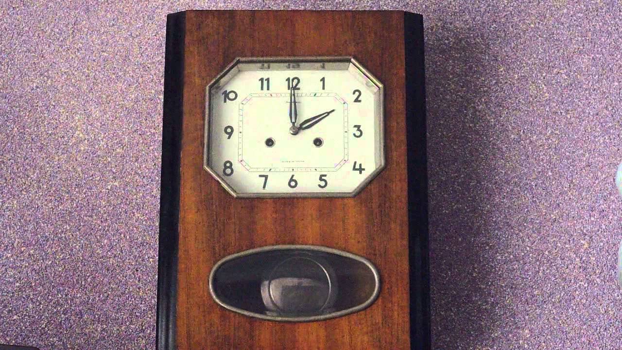 Jantar striking wall clock USSR, 043 movement.avi - YouTube