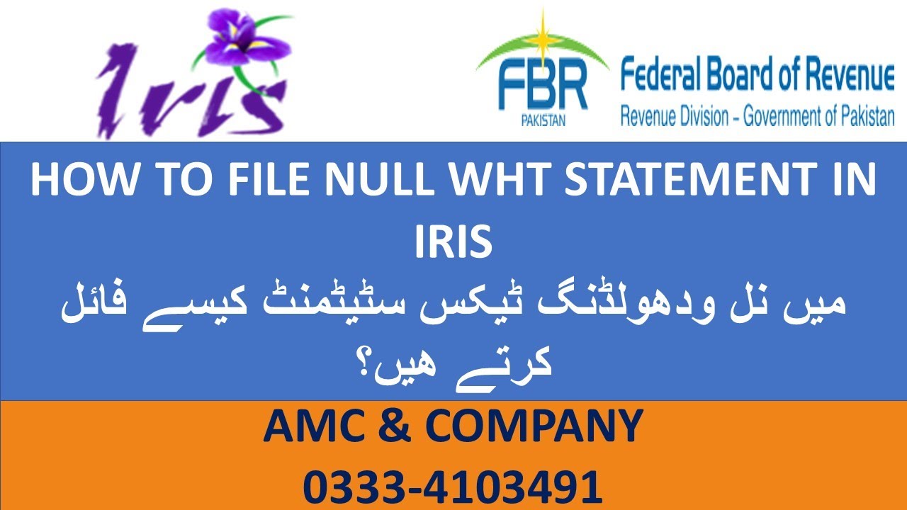 HOW TO FILE NULL / NILL WITHHOLDING TAX (WHT) STATEMENT - INCOME TAX ...