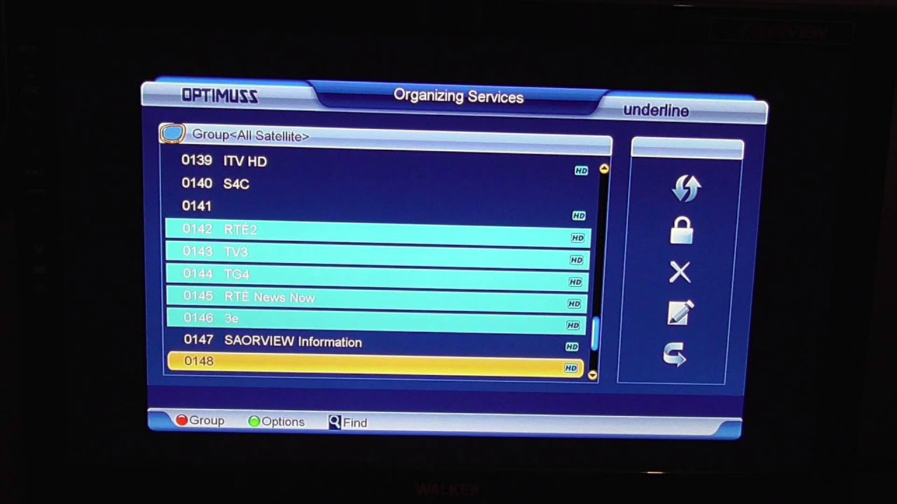 Edision Optimuss 3 in 1 Sort and Delete Channels - YouTube