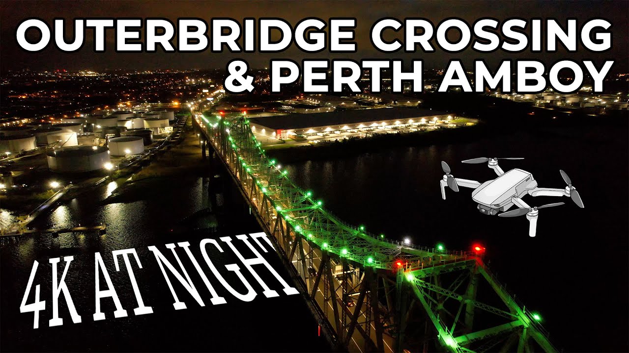 Outerbridge Crossing Perth Amboy at Night 4K - YouTube