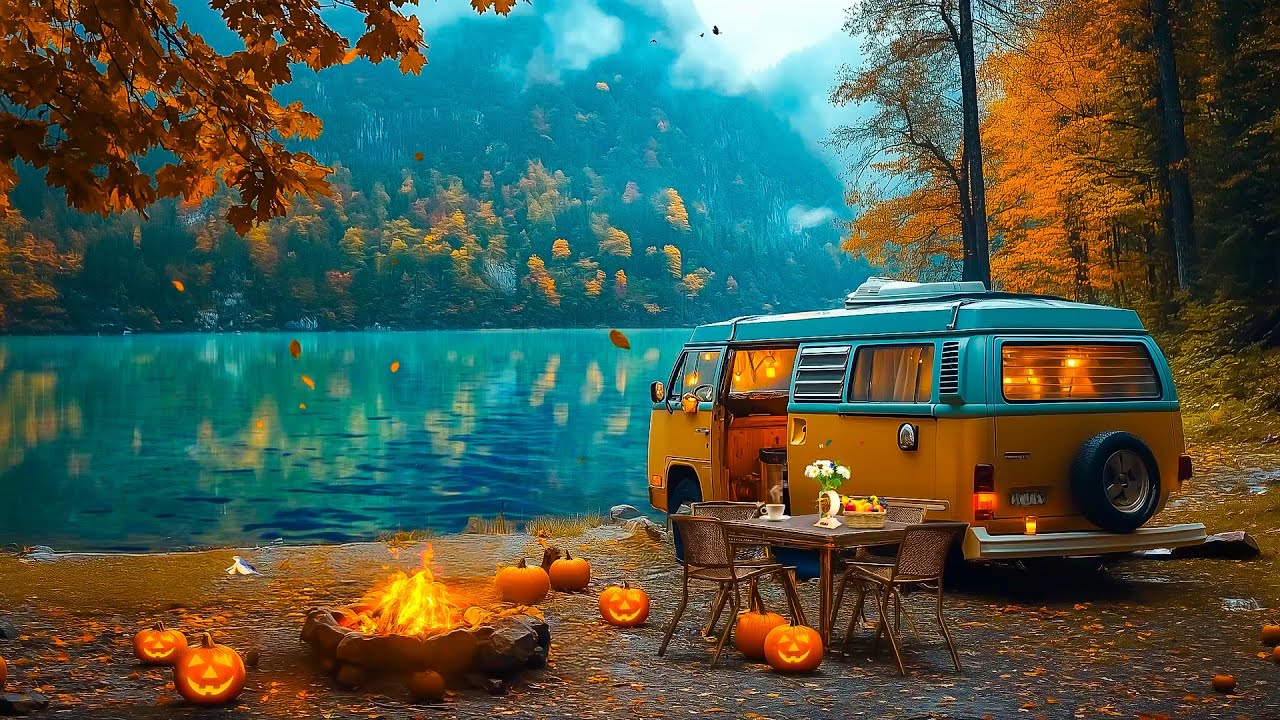 Gentle Fall Jazz Music for Good Mood | Enjoy the Morning Autumn Forest ...