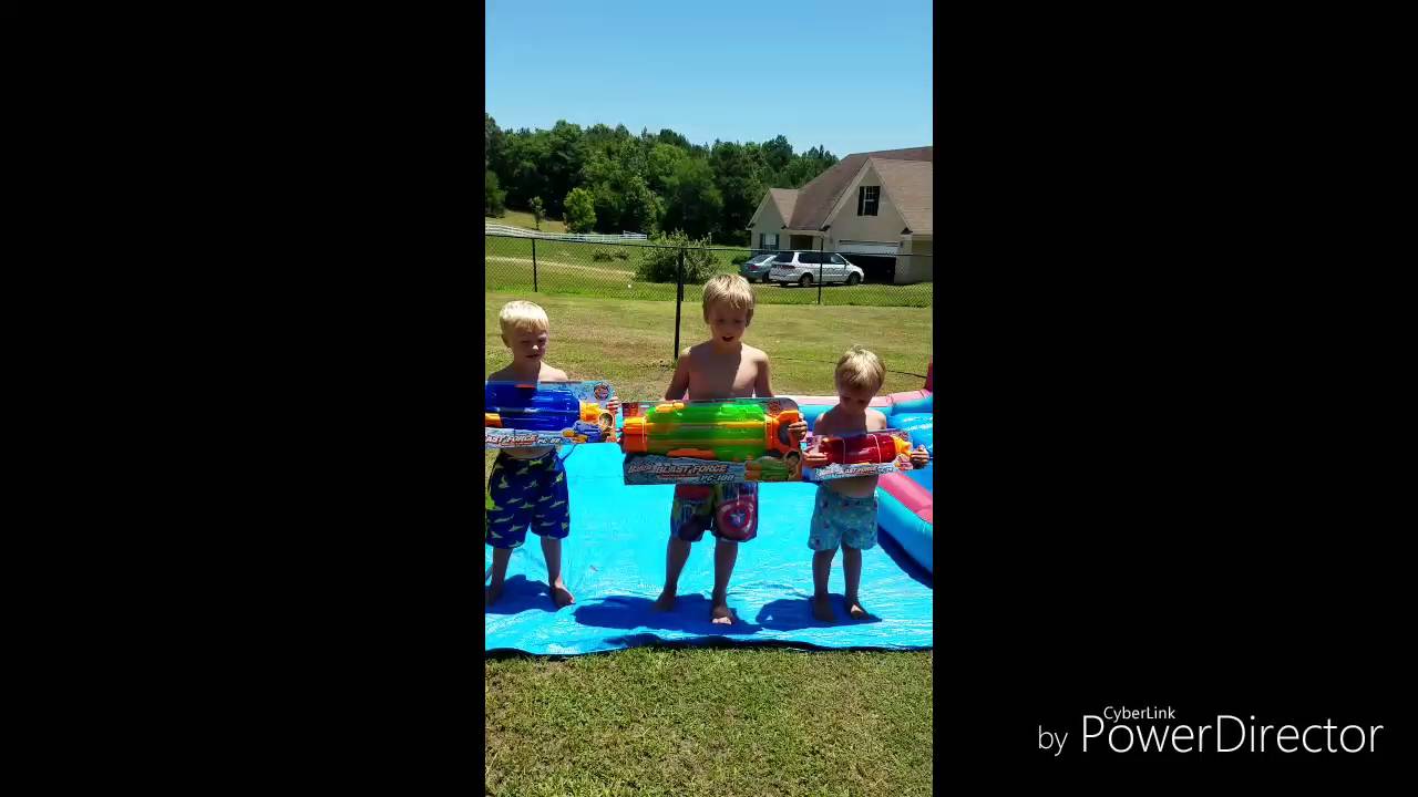 Banzai Blast Force Water Guns COOL review summer 2016. - YouTube