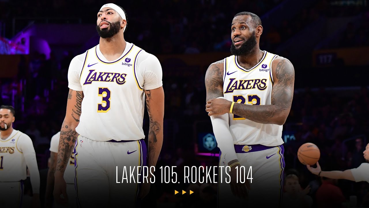 LeBron & AD Combine for 64 points (25-34 FG) in win over Houston - YouTube