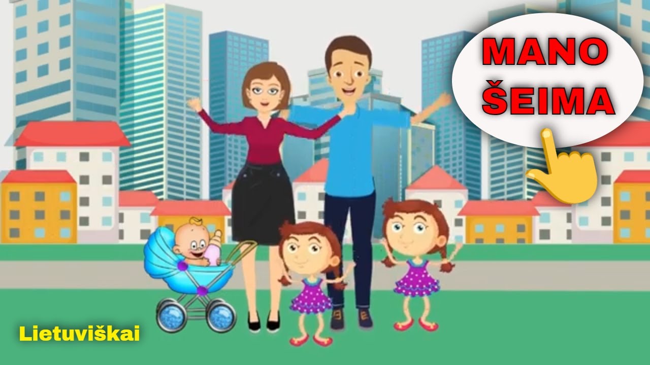 Mano Šeima - Mokinamės Šeimos Narius [Pirmieji Žodžiai]. Mokomieji ...