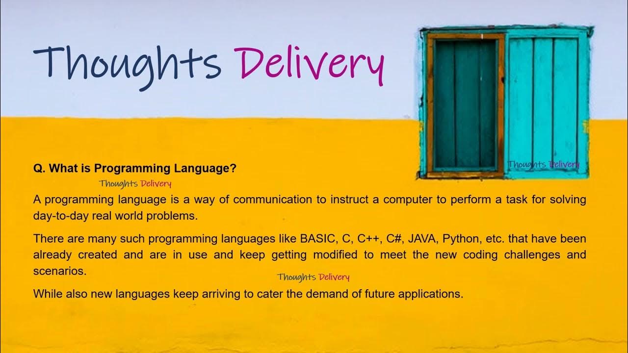 What is Programming Language ? - YouTube