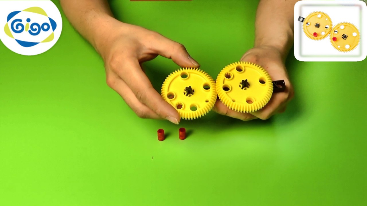 Gigo STEAM GEAR SET #T182 model 17 Simple gear train (counter-clockwise ...
