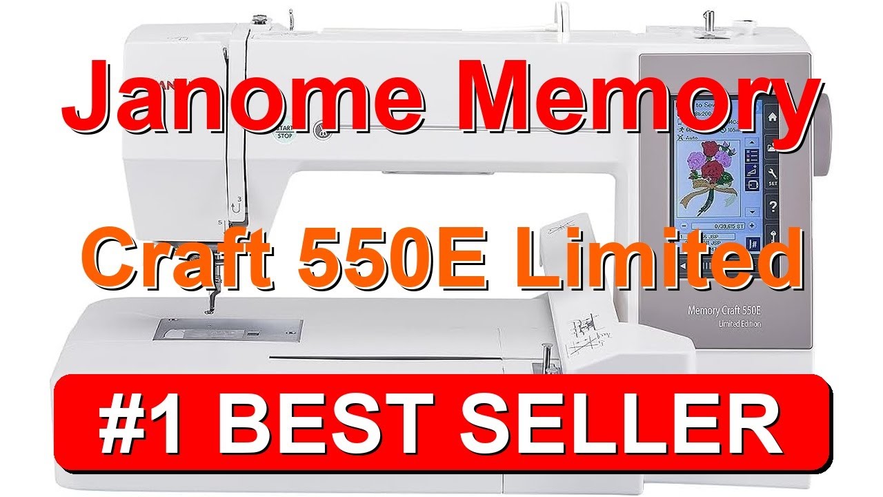 Janome Memory Craft 550E Limited Edition 14x7.9" Embroidery Machine ...