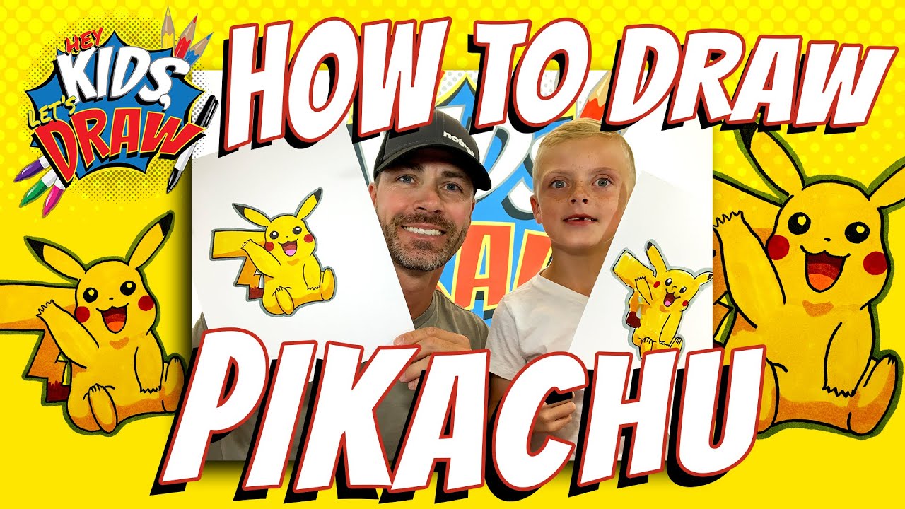 How to Draw Pikachu for Kids - Pokemon - YouTube