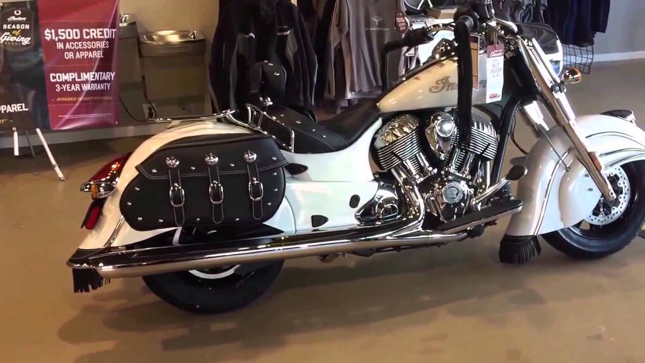 2016 White Indian Chief Classic-Indian Motorcycle - YouTube