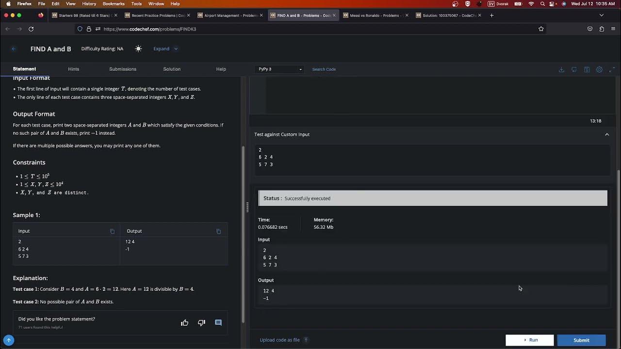 CodeChef Starters 98 Practice Problems (MVR, FINDK3, AIRM) - YouTube