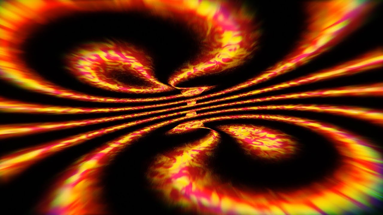 Fiery Ribbon | Lights Show Screensaver | Abstract Motion Background ...