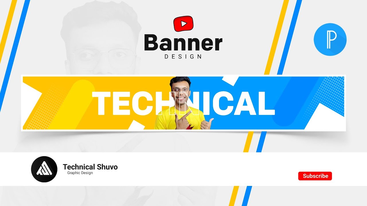 How To Make A Banner For YouTube || Pixellab Channel Art Tutorial 2023 ...