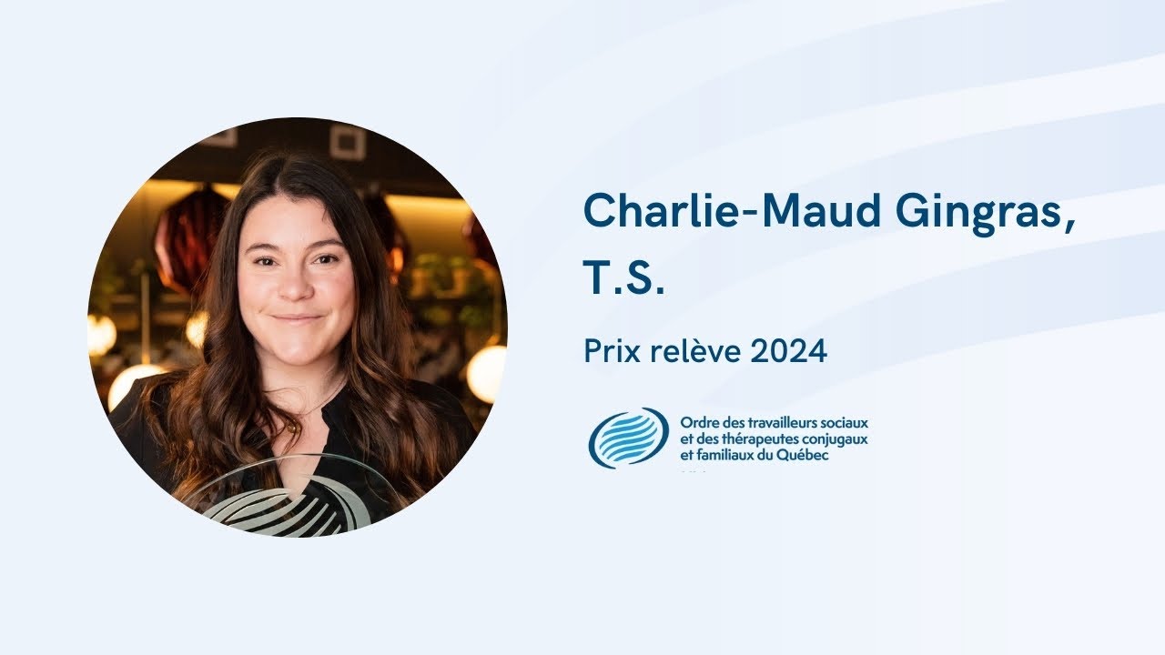 Remise du prix relève 2024 à Charlie-Maud Gingras, T.S. - YouTube