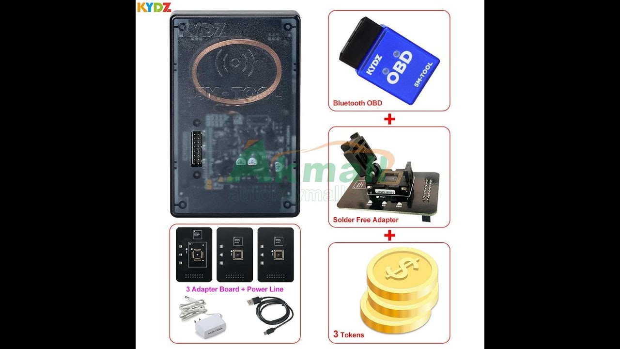 KYDZ MLB Tool Key Programmer With 3 Tokens for Calculation + Bluetooth ...
