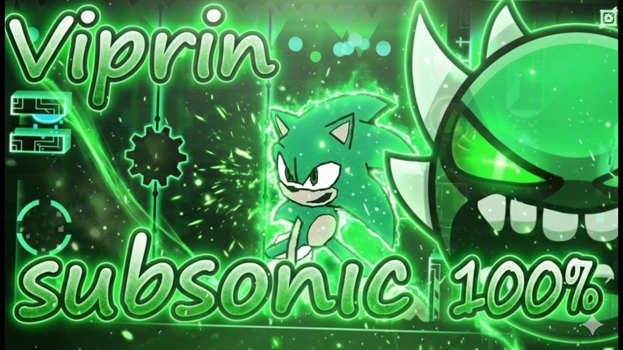 Extreme Demon "SubSonic" By ViPrin And More Geometry Dash - YouTube