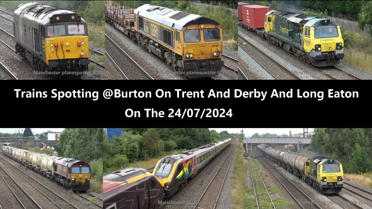 (4K) Trains Spotting @Burton On Trent And Derby And Long Eaton On The ...