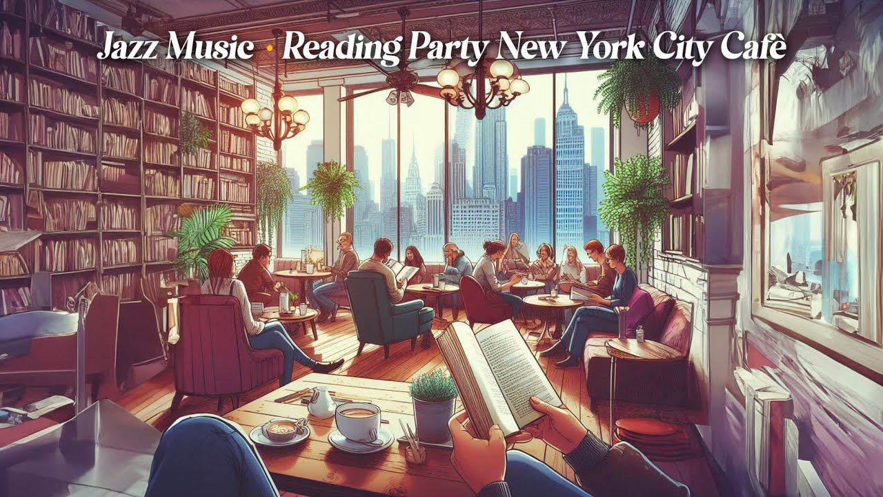 JAZZ MUSIC for READING PARTY - New York City Café - Focus on book (1h ...