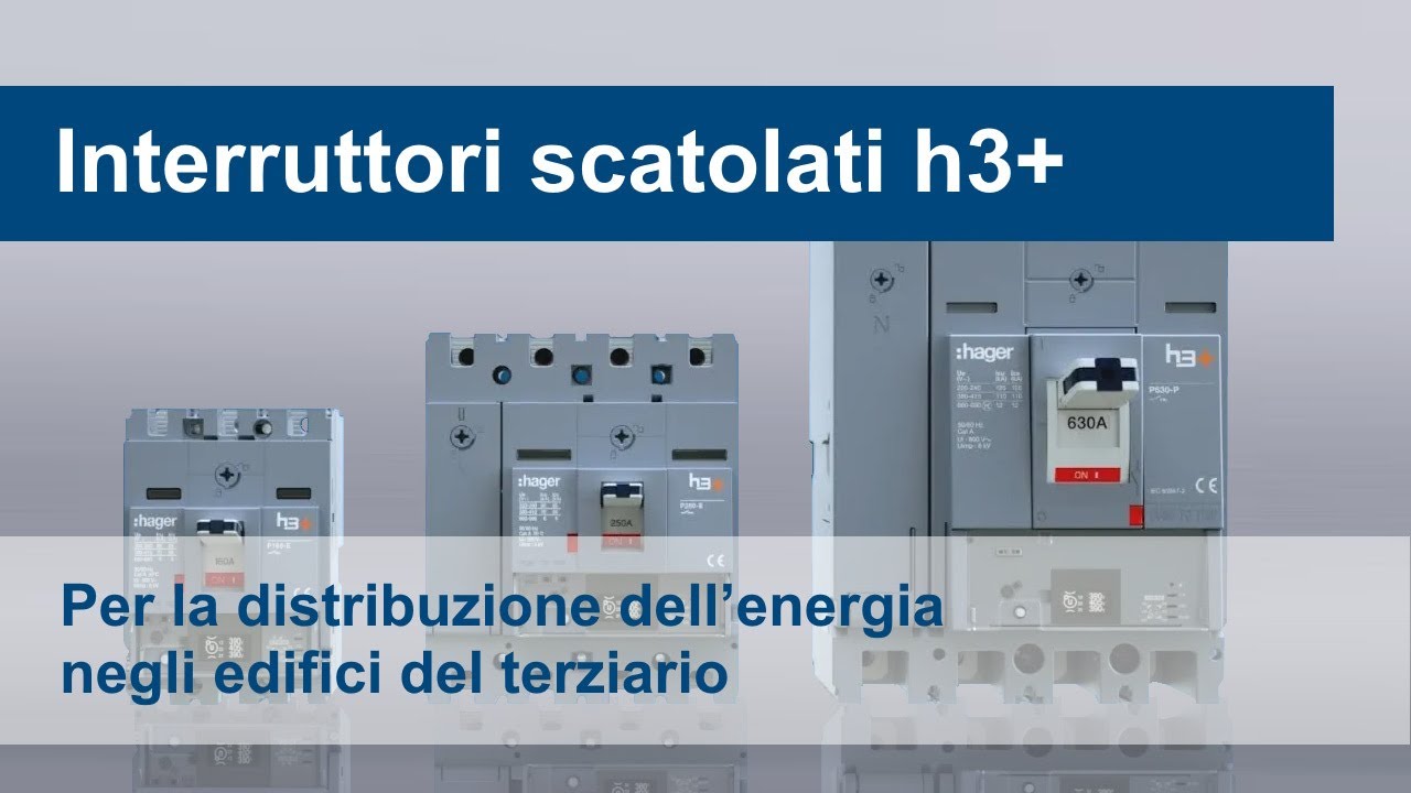 Interruttori automatici scatolati h3+ Hager Bocchiotti - YouTube