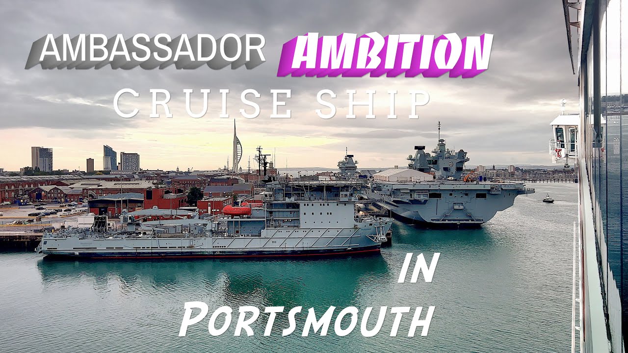 The cruise liner Ambassador Ambition is sailing into the port of ...