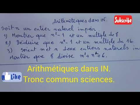 Arithmétique dans IN,exercice corrigé,tronc commun sciences. - YouTube