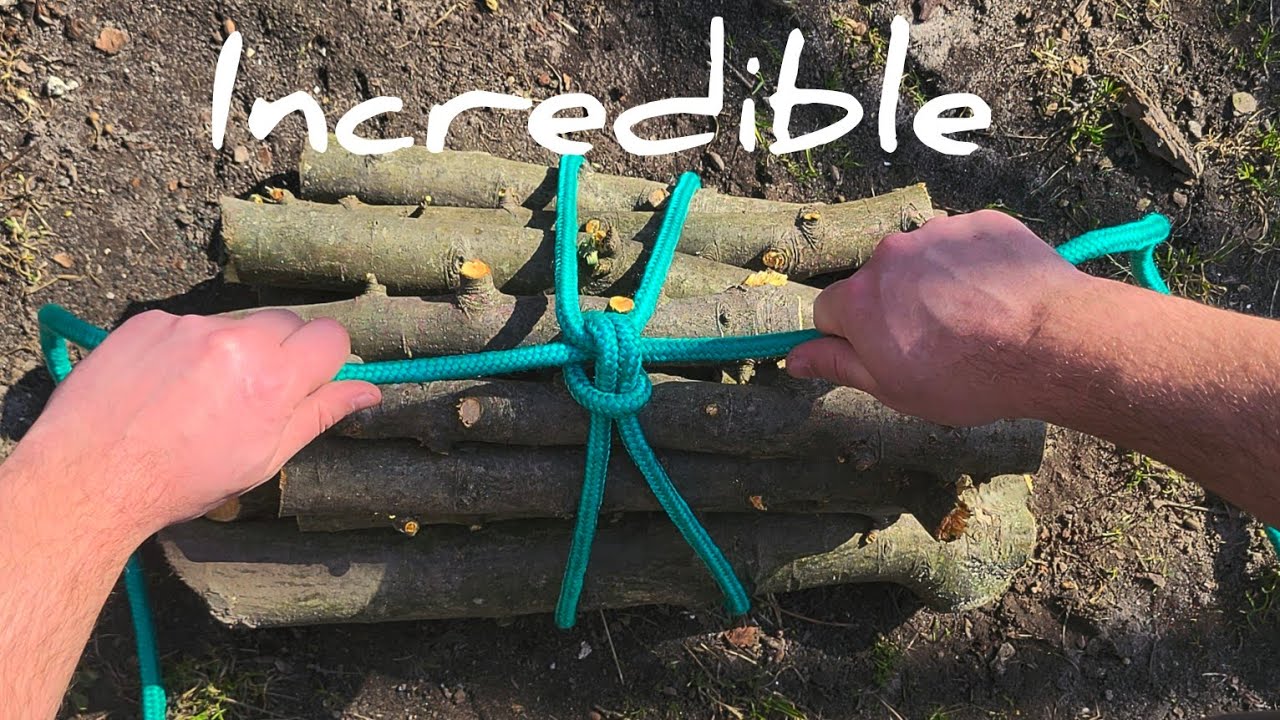 How to Tie Firewood: A Reliable Knot for Carrying Logs - YouTube
