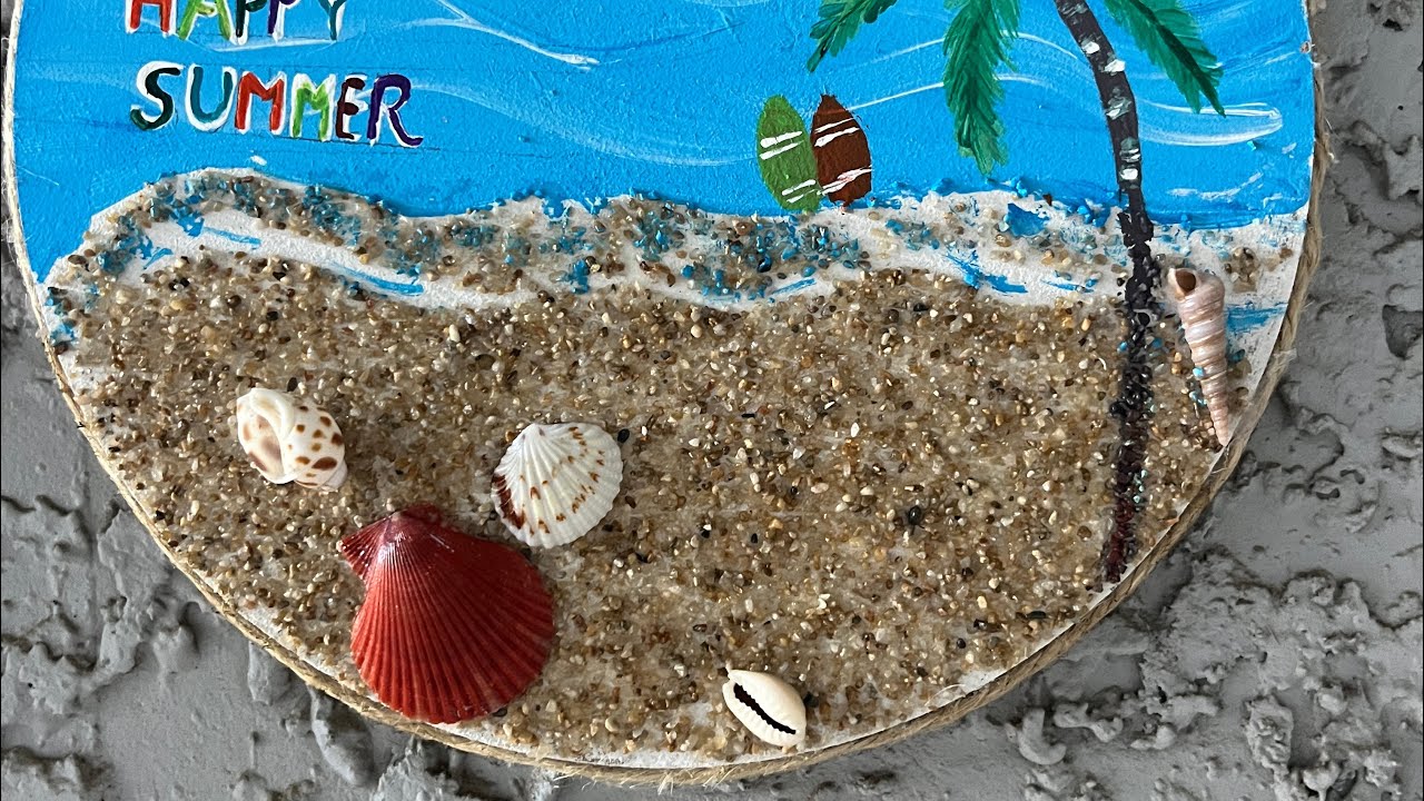 Summer decorations || how to make wall decor beach theme || diy with ...