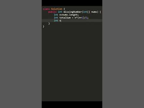Missing Number | Leetcode - 268 #algomadeasy - YouTube