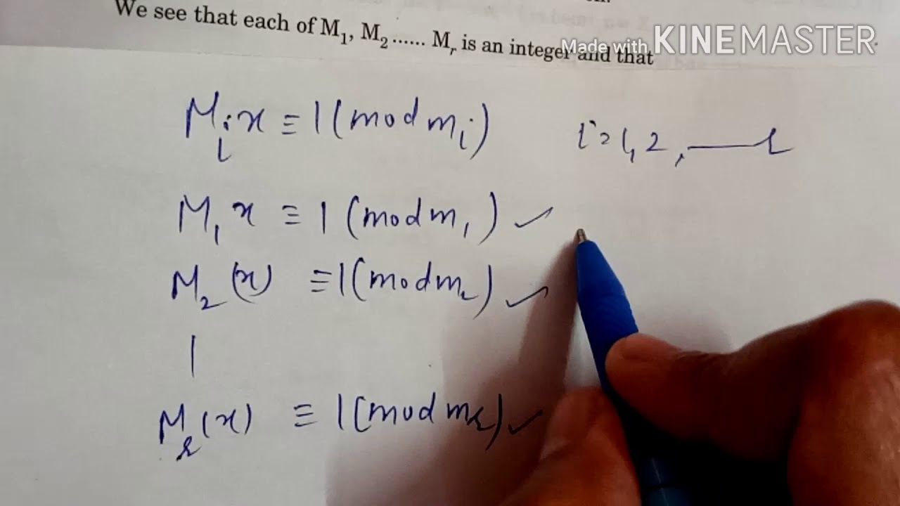 Lecture 1- Chinese Remainder Theorem & its applications in Number ...