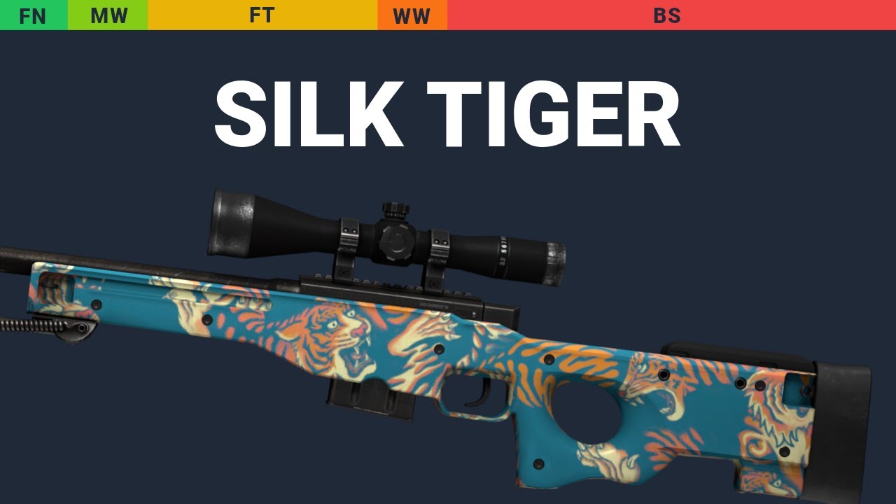 AWP Silk Tiger - Skin Float And Wear Preview - YouTube