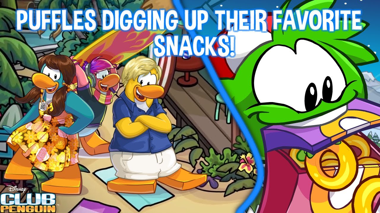 Puffles Can Dig Up Their Favorite Snacks! (Club Penguin) - YouTube