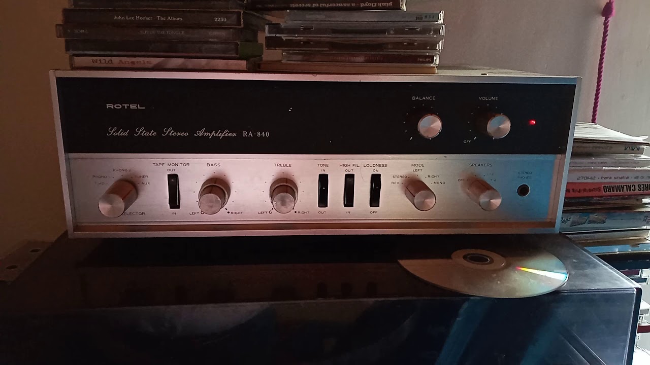Rotel RA-840 vintage amplifier & Yamaha NS-55s speakers - YouTube