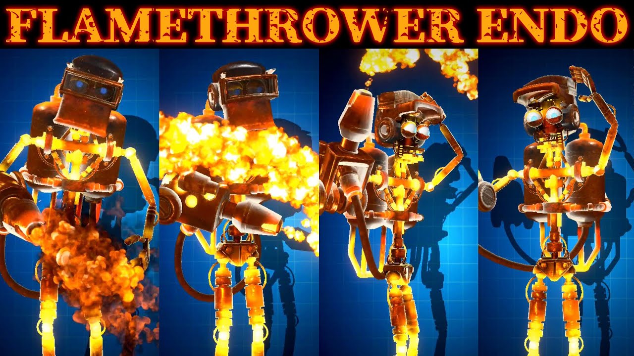 FlameThrower Endo Comparison in FNAF AR Special Delivery - YouTube