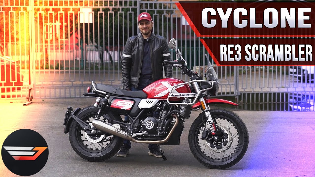 Cyclone RE3 Scrambler. Упакованный и нарядный дорожник - YouTube