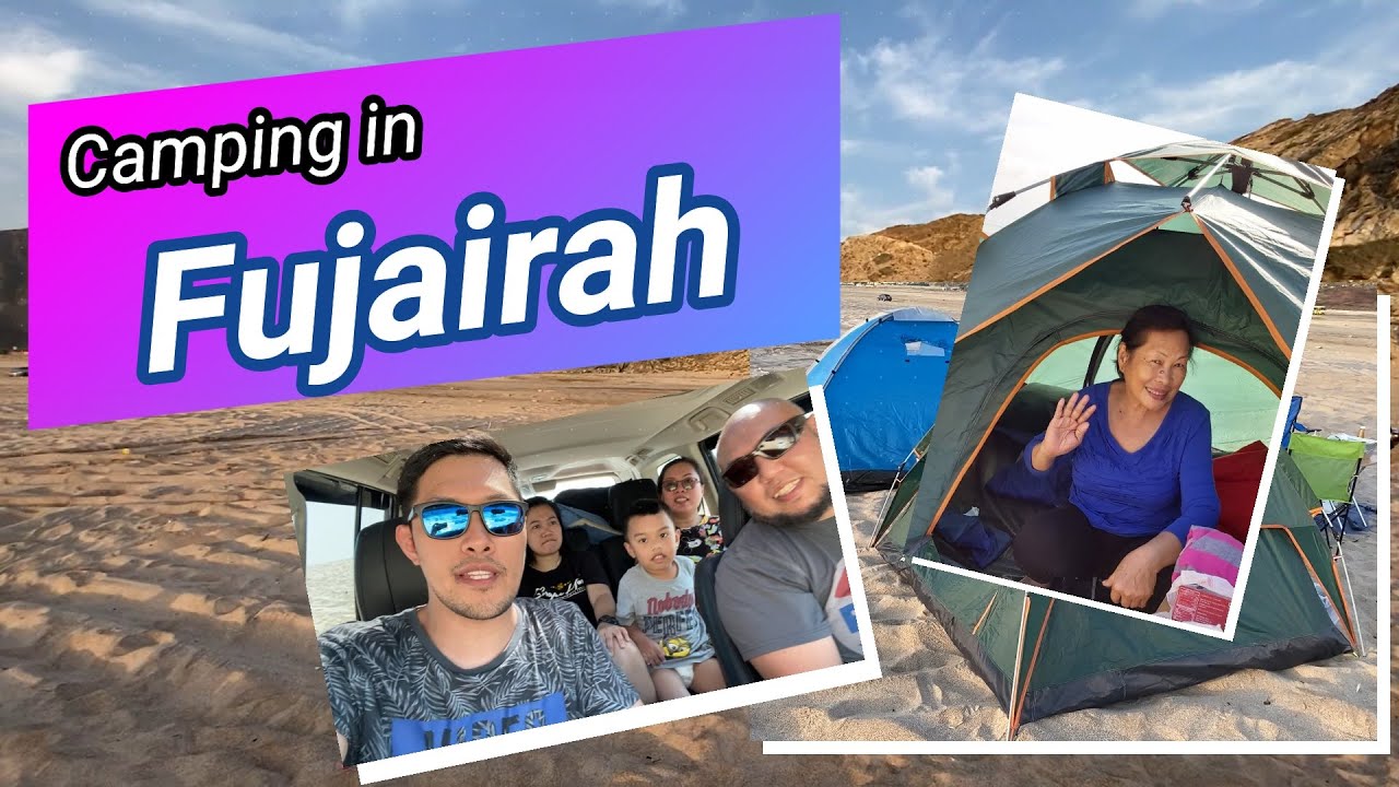 Camping in Fujairah Al Aqah Beach - YouTube