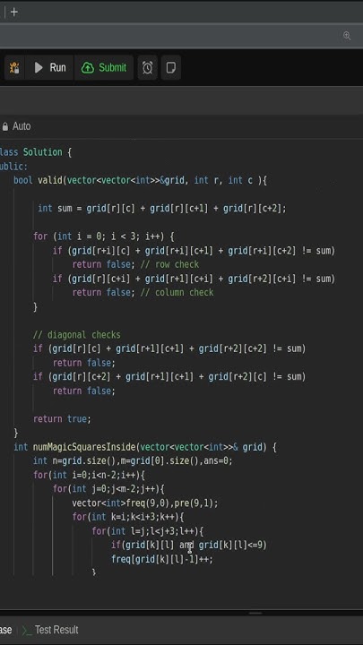 Magic Squares In Grid Leetcode 840 Medium Leetcodechallenge Coding Datastructure