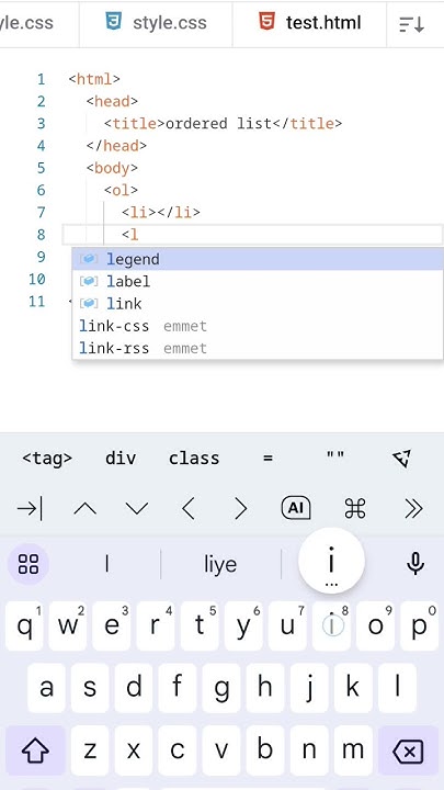 ordered list in html #shortsvideo #shortvideo #shortsfed #shorts #short #trending #study # ...