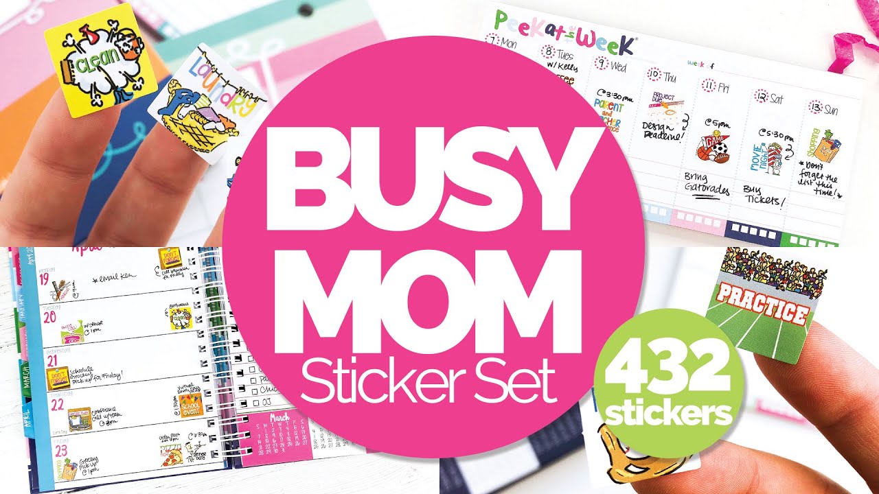 Busy Mom Stickers | Holidays, Birthdays, Home, Work, Event, Etc. | Best ...