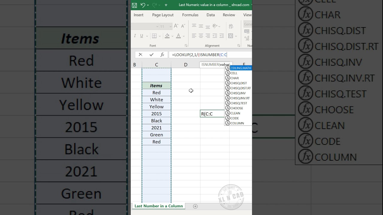 Excel Formula To Find The Last Number In A Column YouTube Excel Formula To Find The Last Number In A Column YouTube