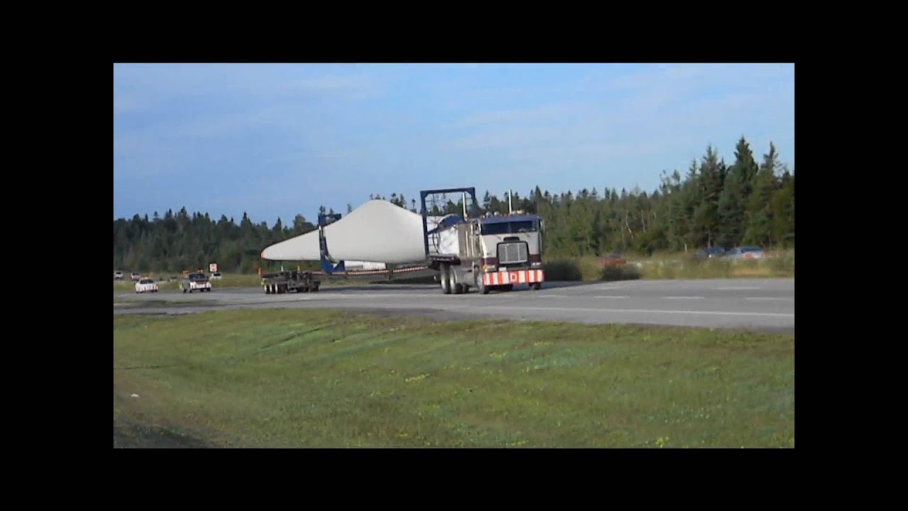 Windmill Sections Being Transported - YouTube