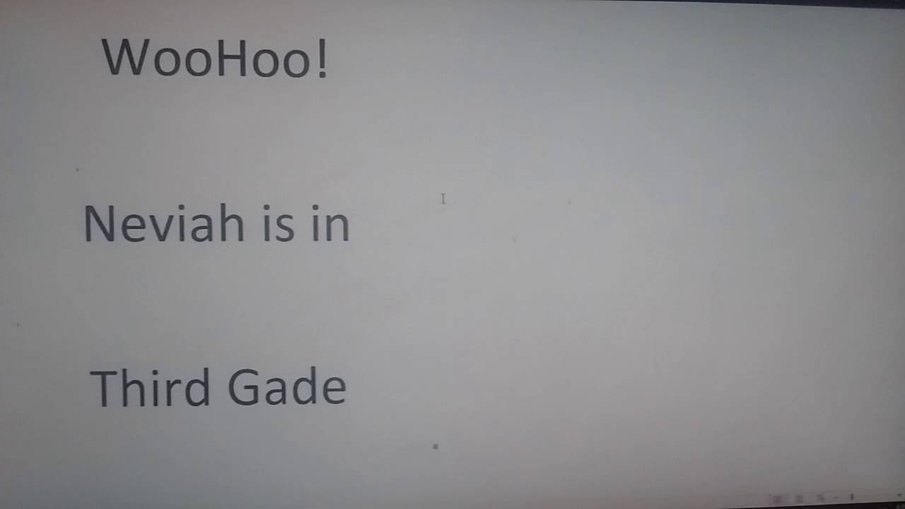 Neviah third grader - YouTube