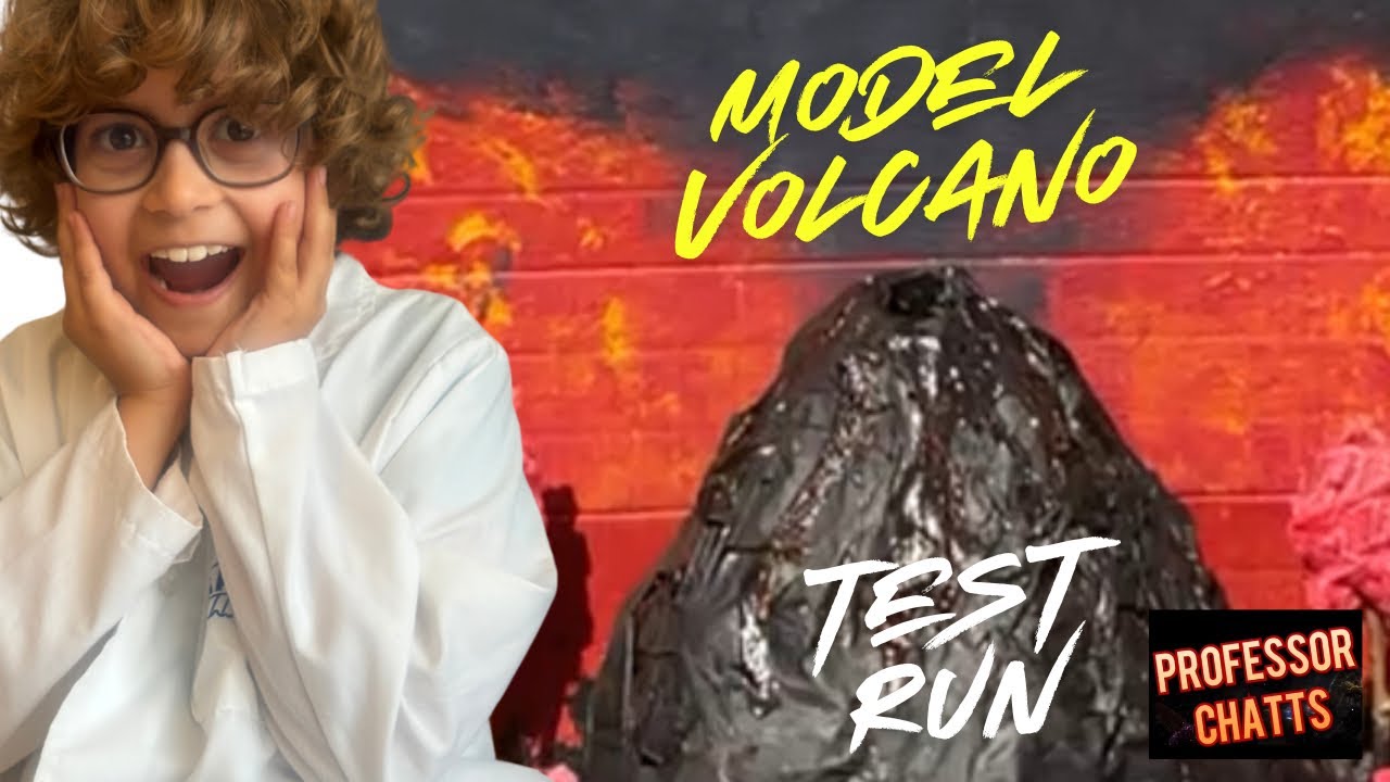 Easy Model volcano test run experiment @professorchatts #science #fun # ...